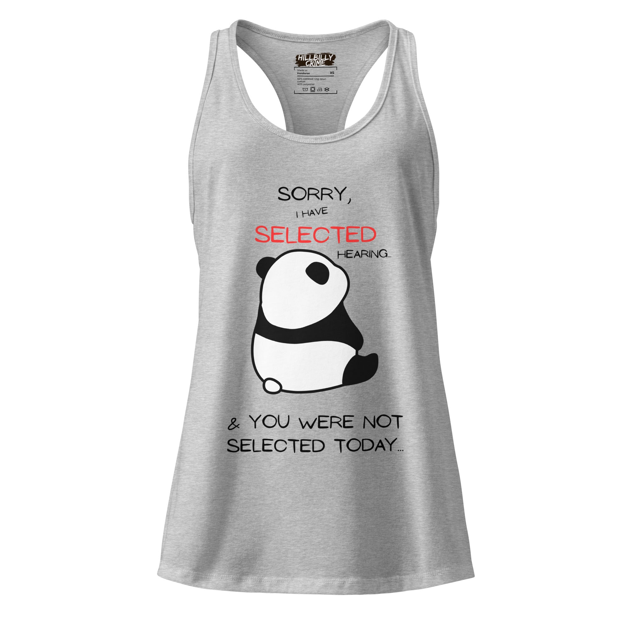 "Selected Hearing" Racerback Tank- Hillbilly Edition – Hillbilly Crime